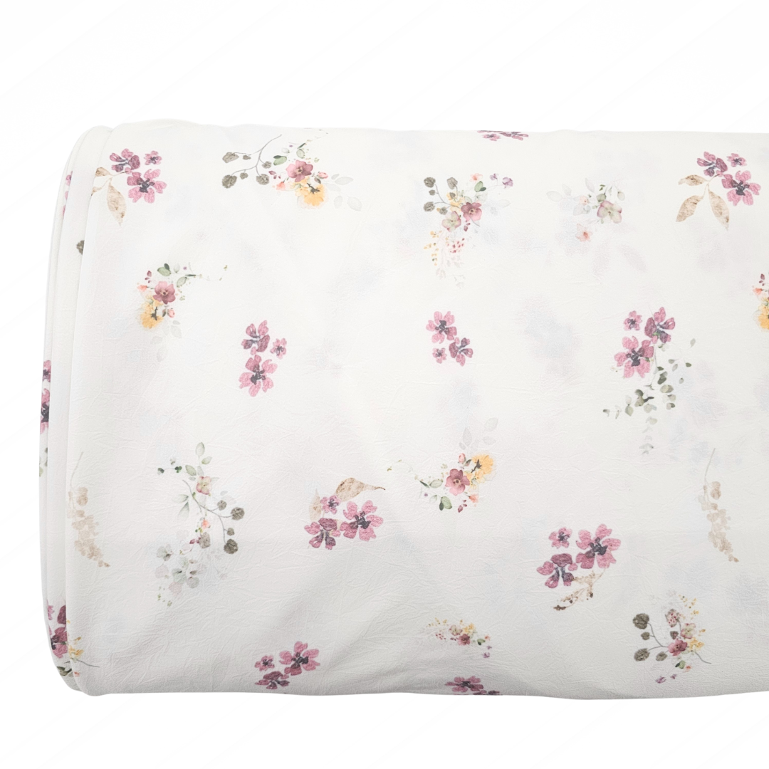 Spring Florals 4 Way Stretch Crinkle Poly Fabric (sold by half yards ...
