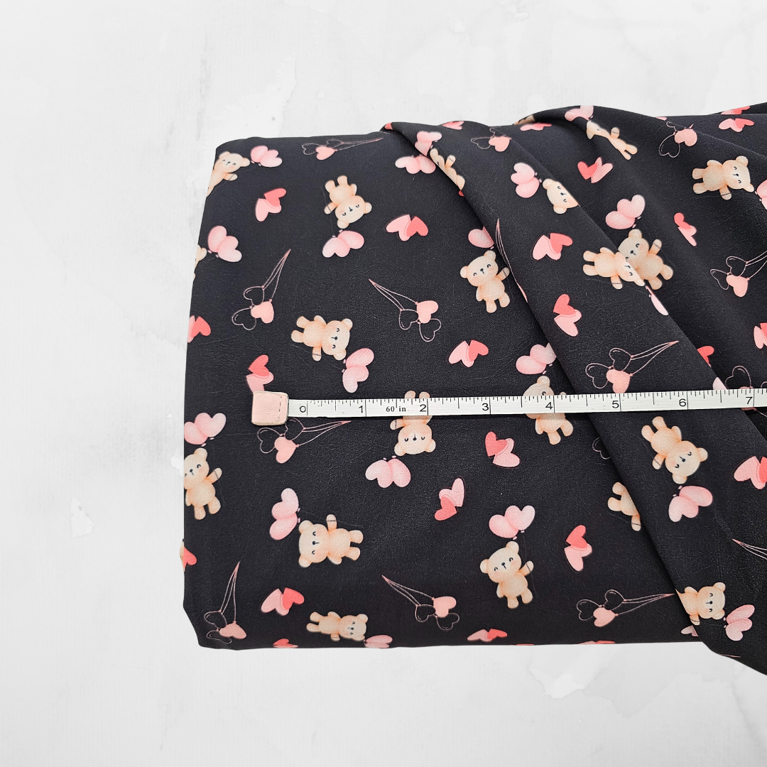 Valentine Bear 4 Way Stretch Crinkle Poly Fabric (sold by half yards ...