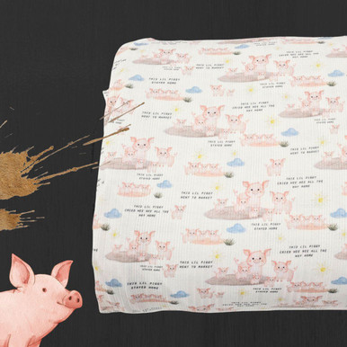 'This Little Piggy' Variegated Rib Knit Fabric (sold by half yards ...