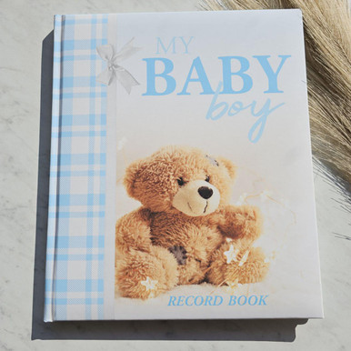 Plaid Baby Boy Record Book - Beth's Creations