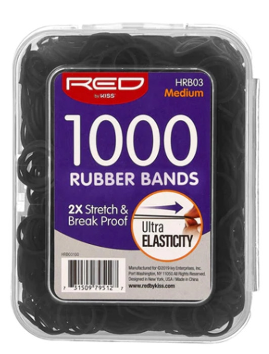 RED by Kiss 1000 RUBBER BANDS MEDIUM HRB03 - Top Hair Wigs