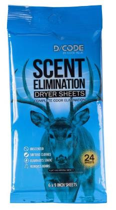 Code Blue Scent Elimination Dryer Sheets - Dance's Sporting Goods