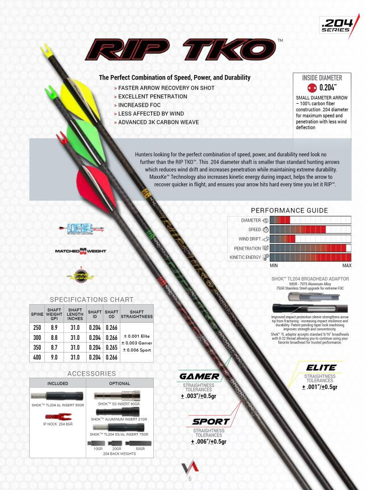 Victory - RIP TKO Elite - 250 Spine - 6 Pack - Dance's Sporting Goods