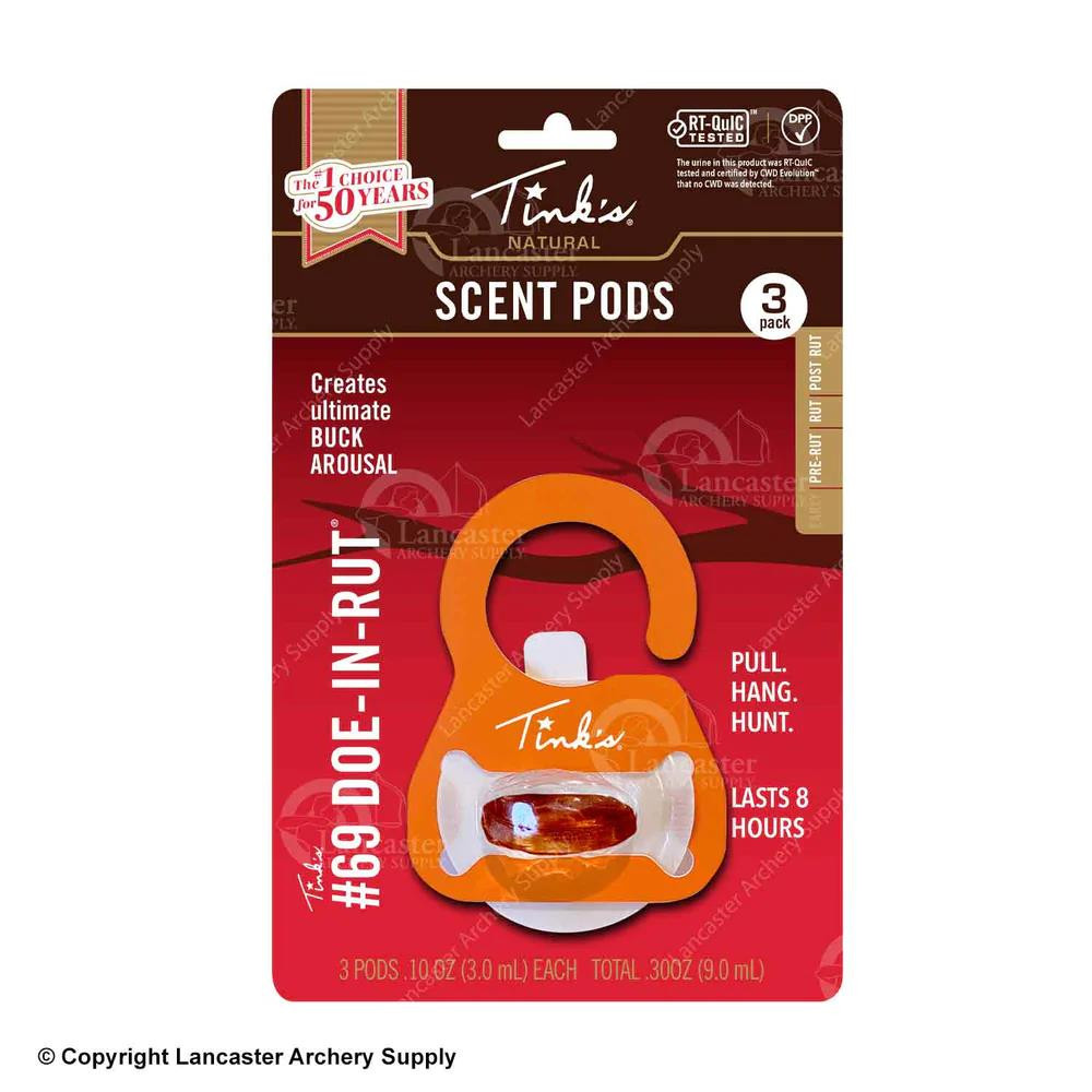 Tink's #69 Doe-In-Rut Scent Pods - 3 Pack - Dance's Sporting Goods