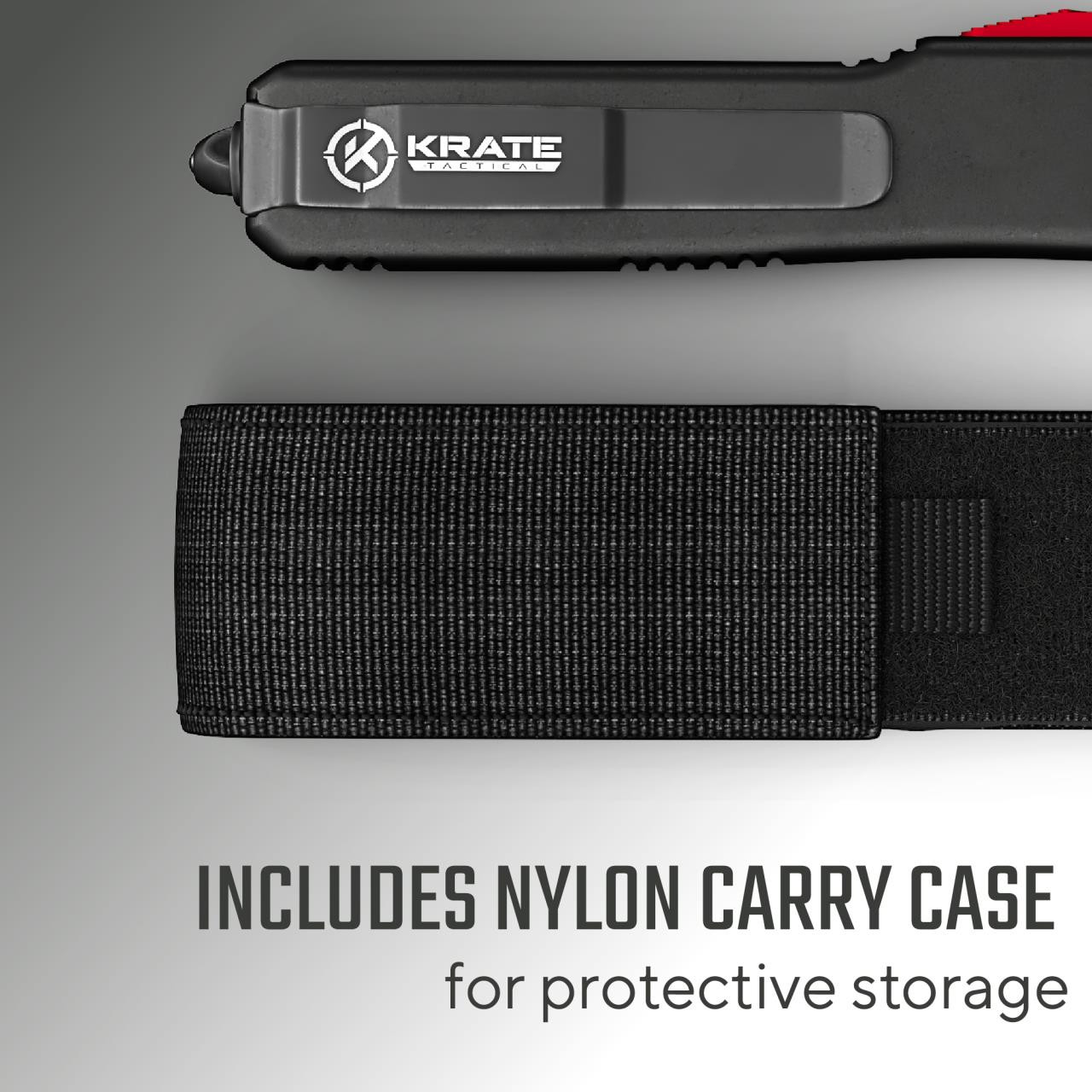 Krate Tactical OTF Knife - Carbon Fiber - Dance's Sporting Goods