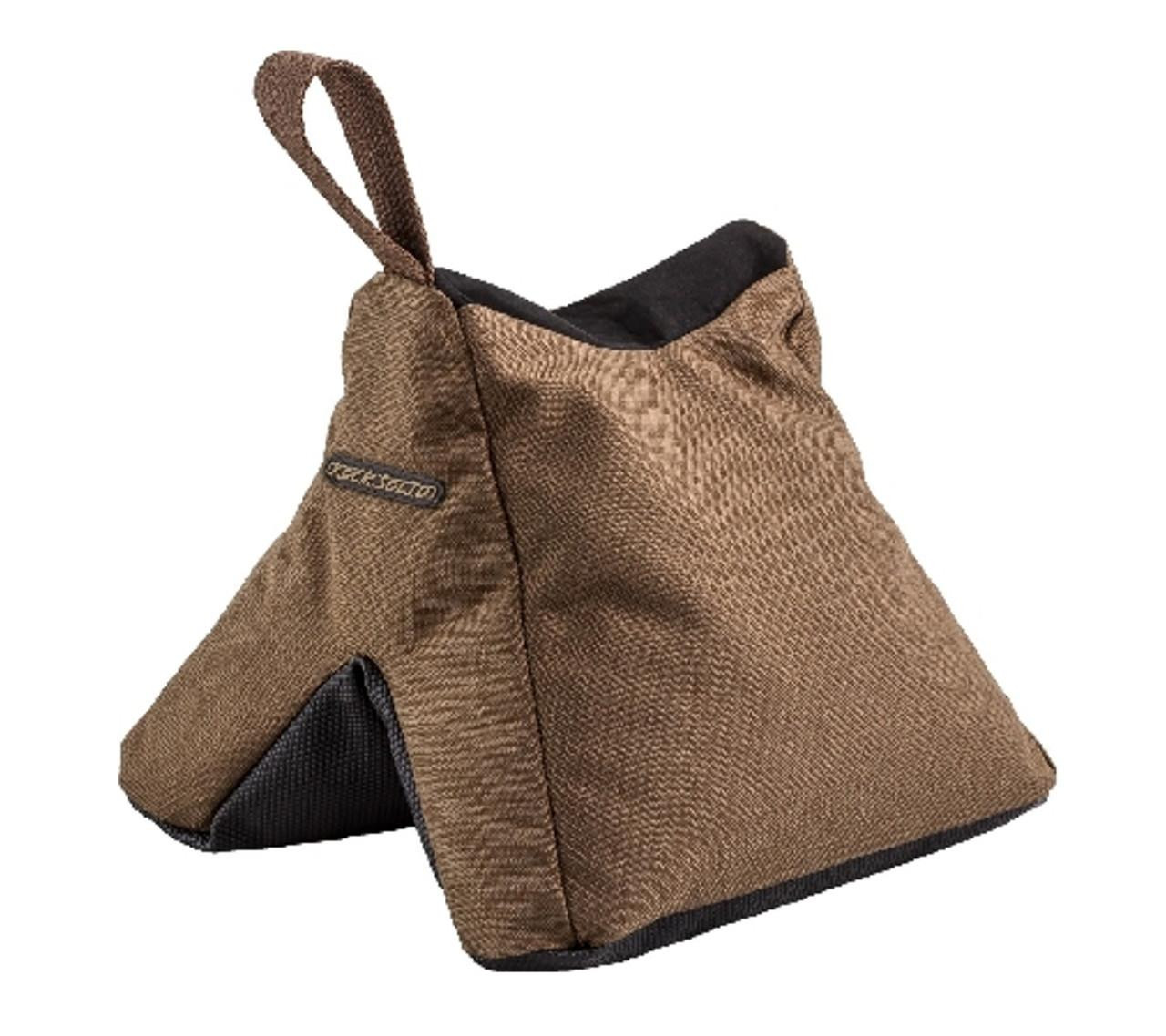 Quake Y-Shaped Front Saddle Bag Rifle Rest - Brown - Dance's Sporting Goods