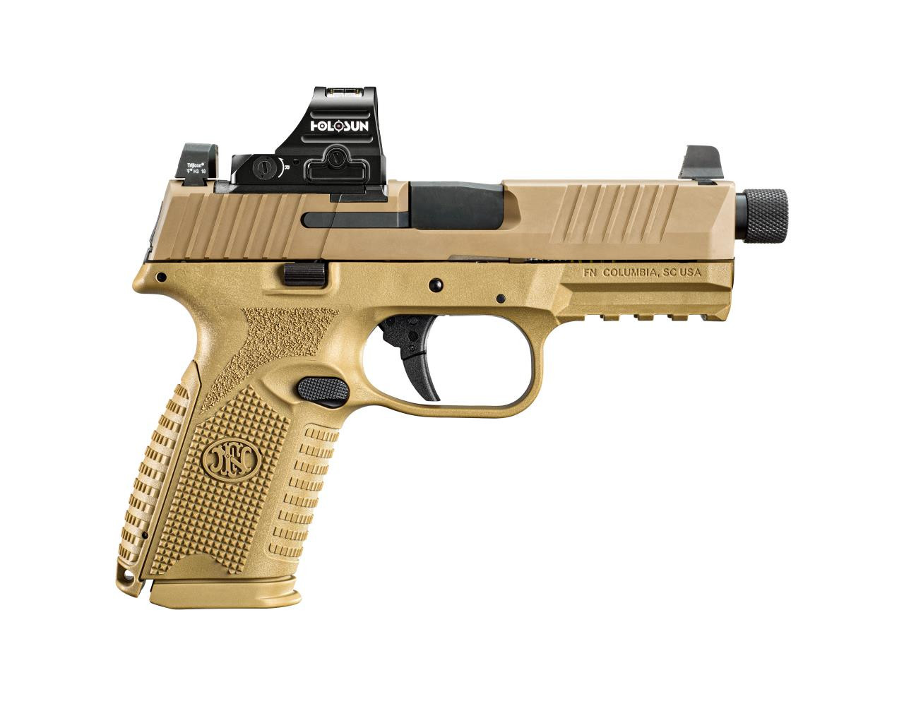 FN America 509MT 9mm - Threaded Barrel - Holosun 407C Red Dot - FDE ...
