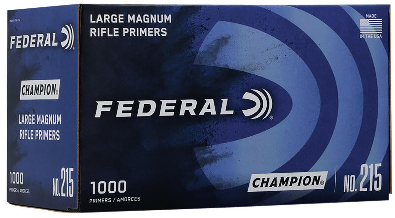 Federal Champion Large Rifle Magnum Primers - #215 - 1000 Count - Dance ...