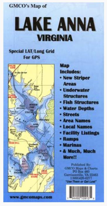 GMCO Lake Anna Map - Dance's Sporting Goods