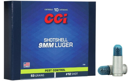 CCI Pest Control Shotshell 9mm - 53 Grain - #12 - 1450 FPS - 10 Rounds ...