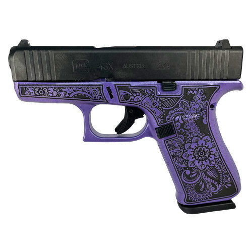 Glock 43X 9mm - Mandala / Purple Pearl - 10 Round - Dance's Sporting Goods
