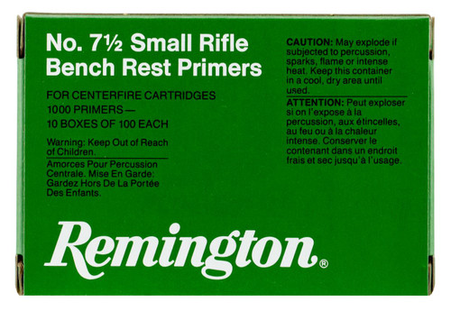 Remington #7-1/2 Small Rifle Benchrest Primers - 1000 Count - Dance's ...