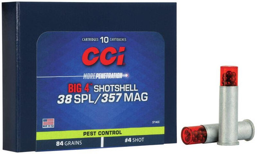 CCI Pest Control Big 4 Shotshell 38 Special / 357 Magnum - 84 Grain ...