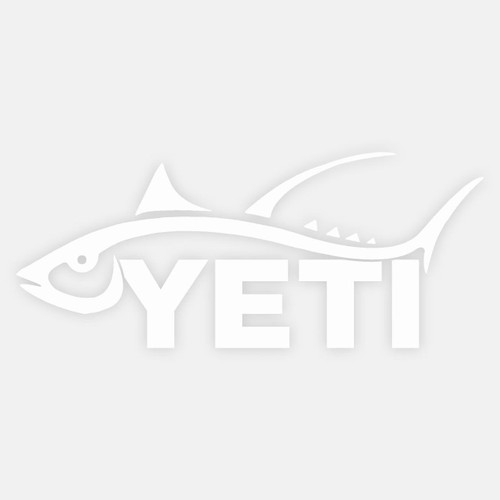 YETI Tuna Window Decal - White - Dance's Sporting Goods