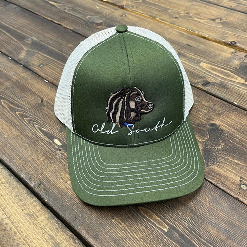 Old South Boykin Head Trucker Hat - Moss / Beige - Dance's Sporting Goods