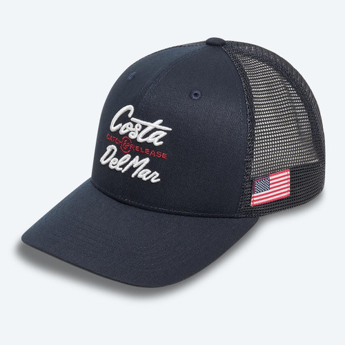 Costa Motto Trucker Hat - Navy - Dance's Sporting Goods