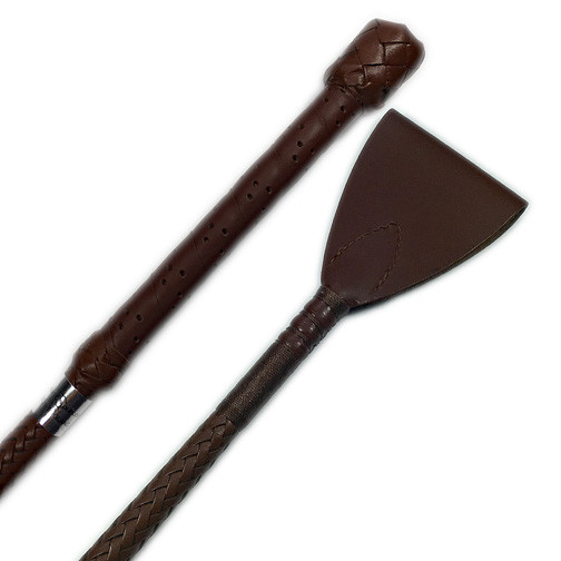 Plaited Leather Hunter Jumping Bat with Personalized End Cap ...