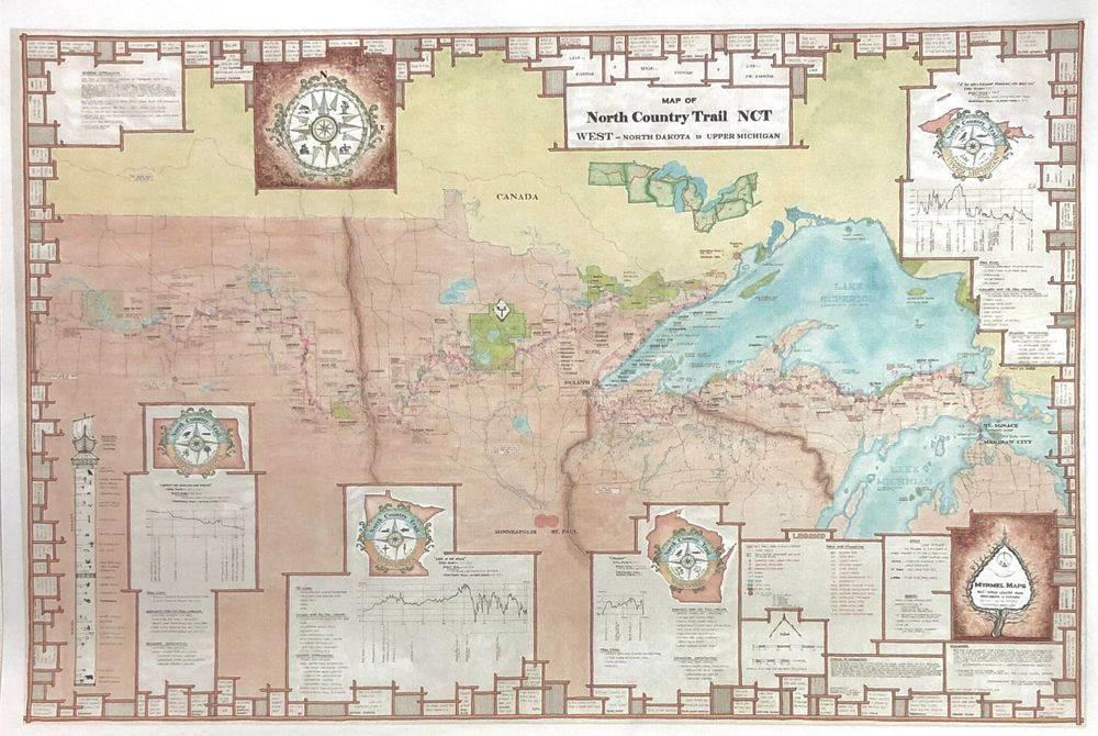Myrmel Maps NCT - North Country Trail Map - 2 Sided - BWCAshop.com