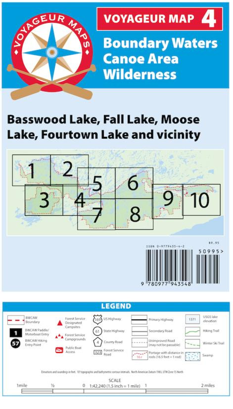 Voyageur Map #4 - BWCAshop.com