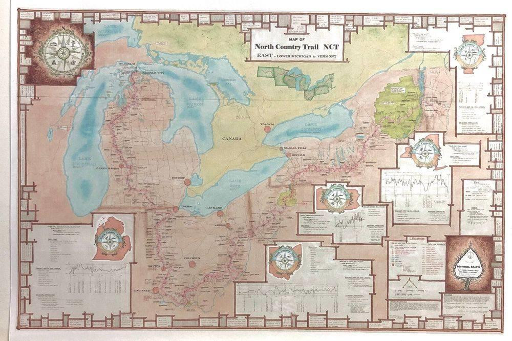 Myrmel Maps NCT - North Country Trail Map - 2 Sided - BWCAshop.com
