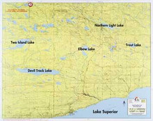 Fisher Map F-7 - South Gunflint, Two Island, Devil Track Lake ...