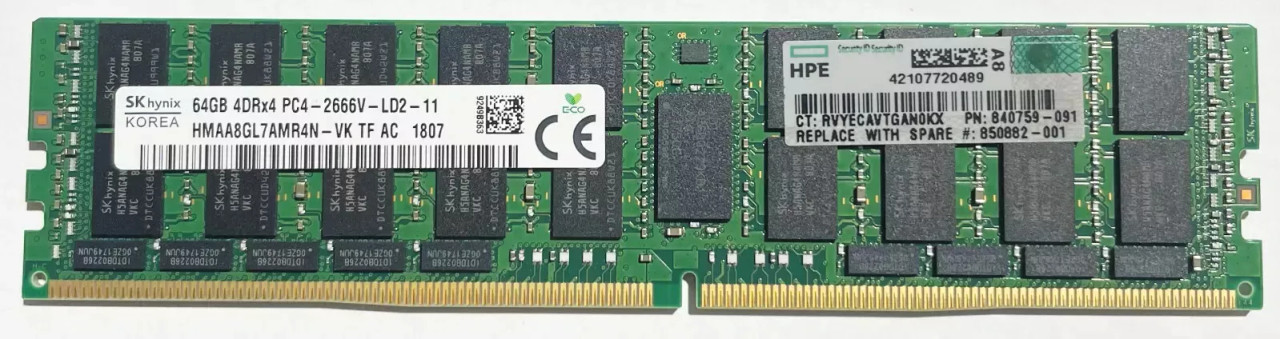 Hynix HMAA8GL7AMR4N-VK 64GB (1x64GB) 4DRx4 PC4-2666V-LD2 Server Memory