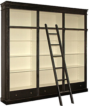 Grey Library Bookcase, French style