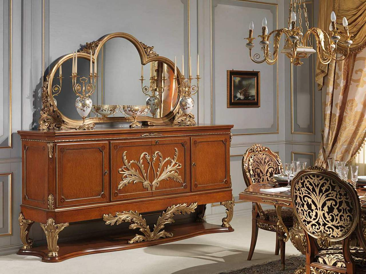 French Dining Room Furniture Set, Versailles