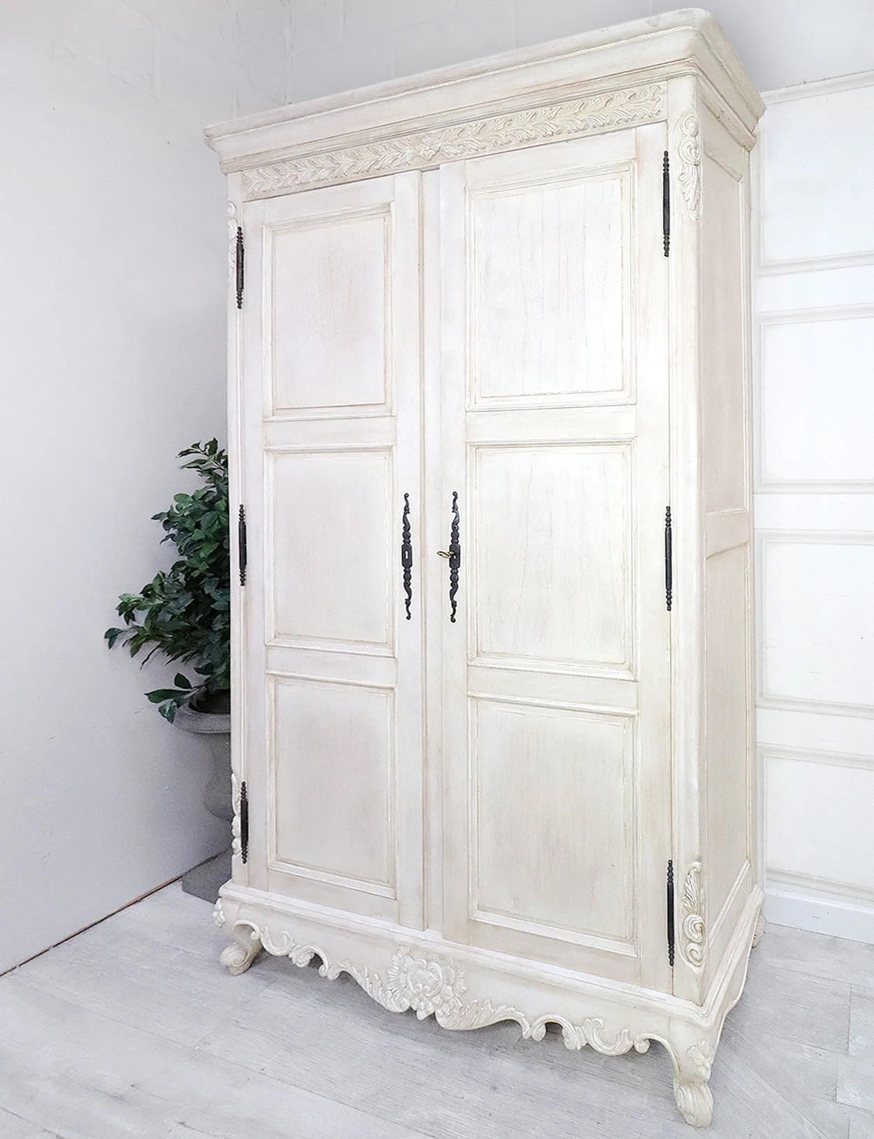 Whitewashed Bookcases