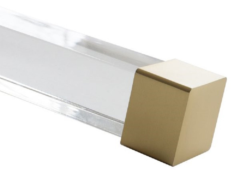 Lucite And Brass Curtain Rods, Acrylic Curtain Rods