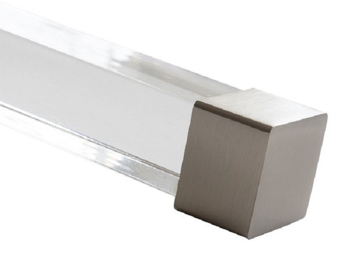 Lucite And Brass Curtain Rods, Acrylic Curtain Rods