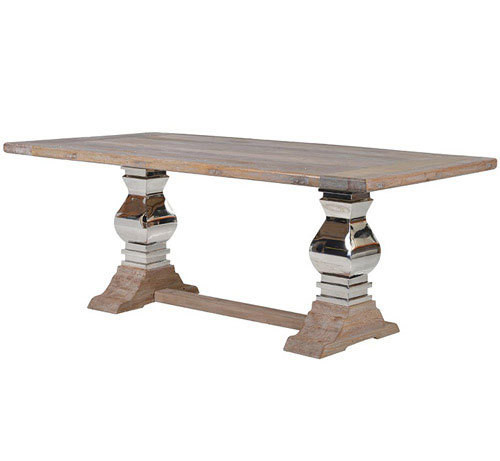 Chrome Base Rectangular Dining Table