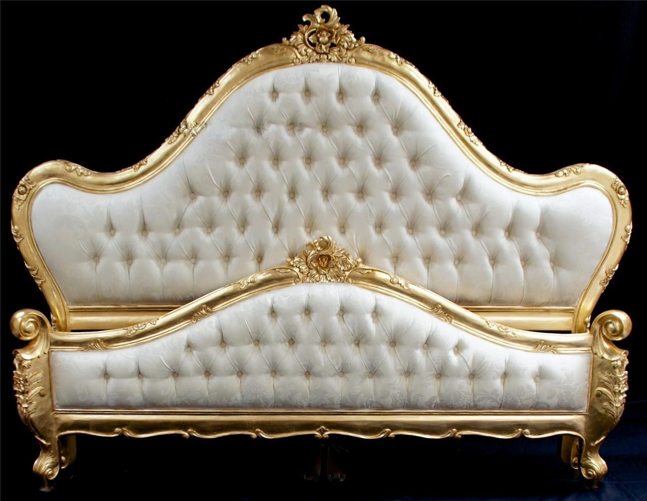 French Sleigh Bed Gold