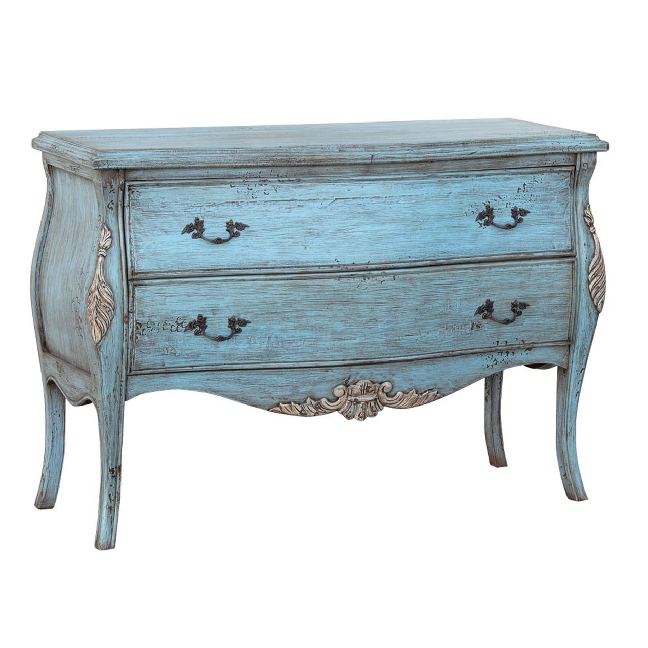 FRENCH BLUE Baroque Chest of Drawers
