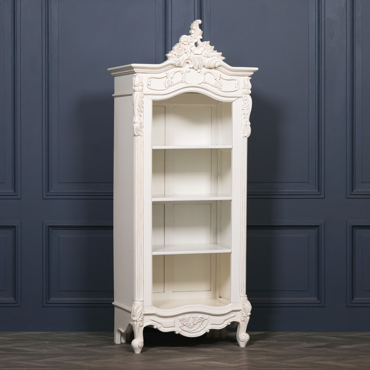 Antique white bookcase store