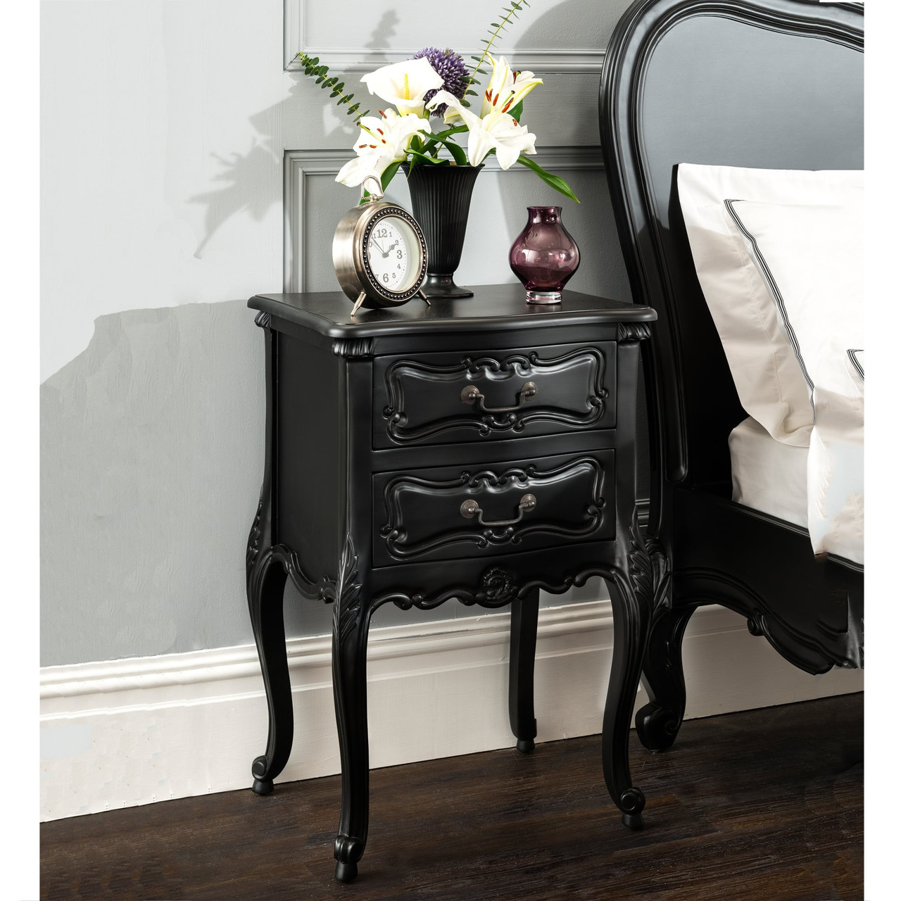 Black french bedroom furniture store