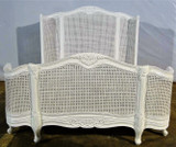 Wing Rattan Bed Frame - French Country Furniture USA