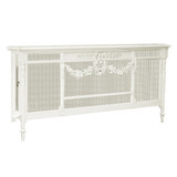 Radiator cover, Traditiona style with florals and rattan shabby chic