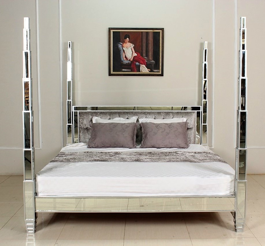 Mirrored Four Poster Bed in Canada