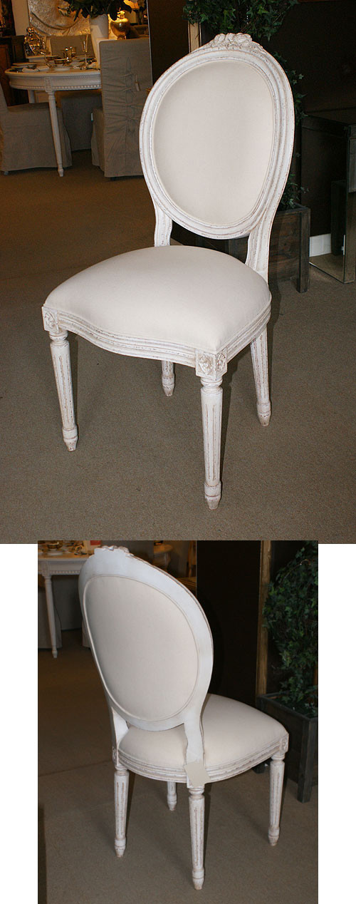 Small Round Ivory French Dining table