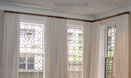 Luxury Cream Silk Curtains, Window Treatments