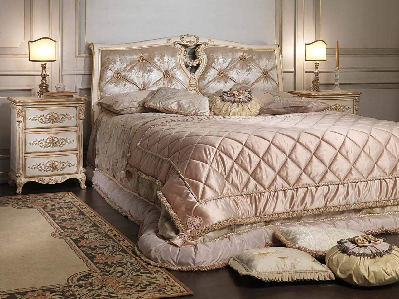 French Provincial Bedroom Furniture, Rattan Bed High end