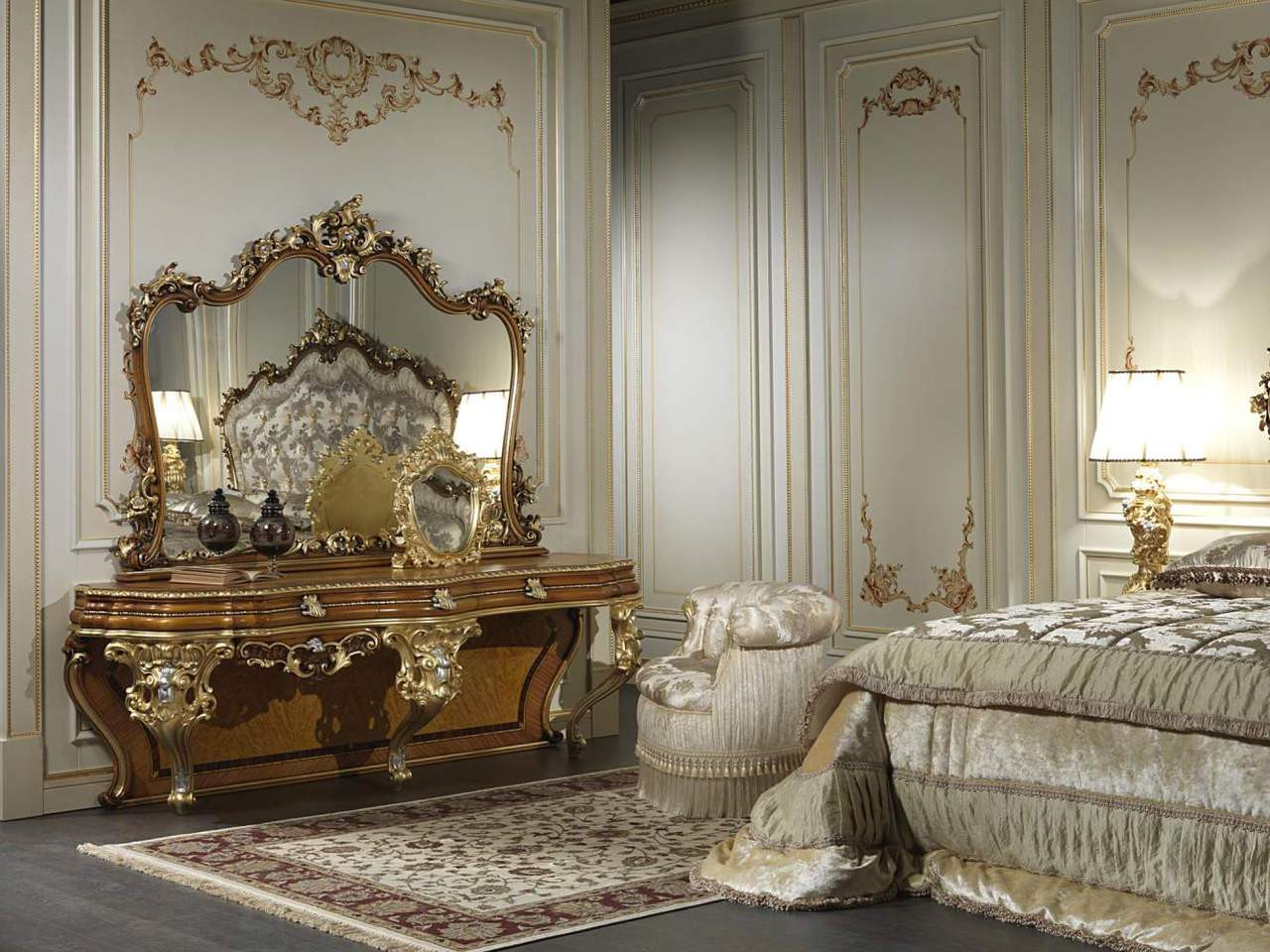 Baroque Dressing Table, High EndBedroom Vanity