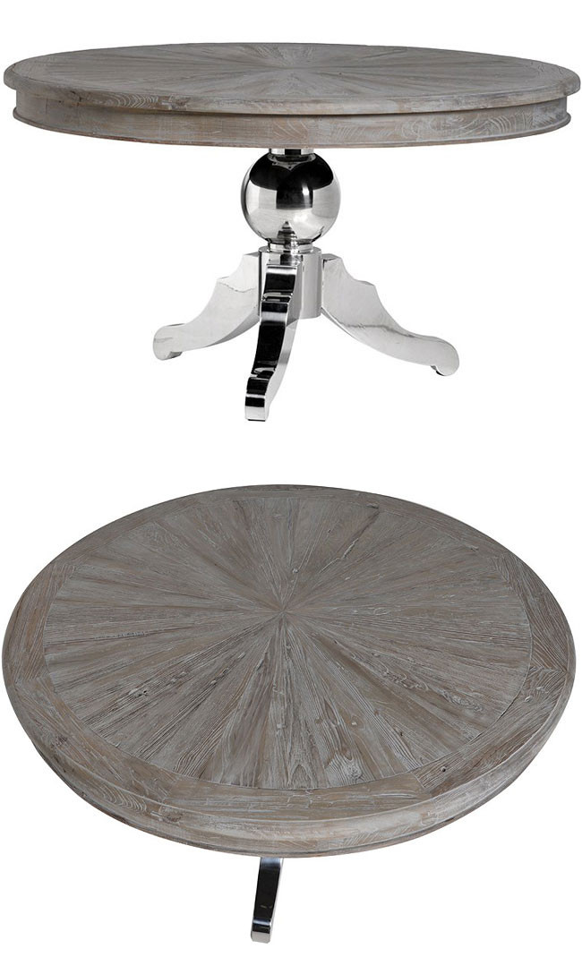 Rustic Dining Table, Round Table Distressed