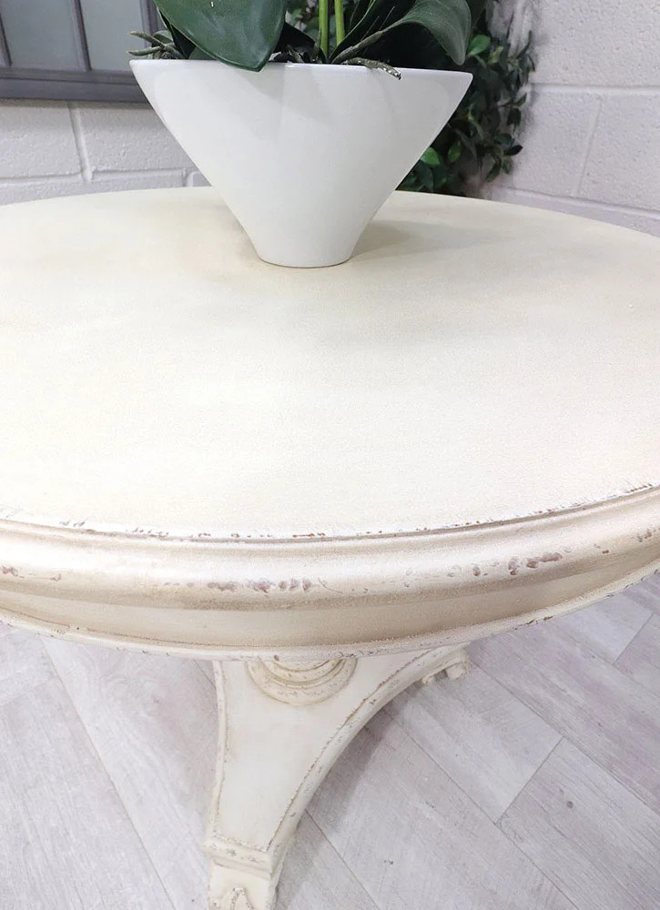 Small Round Ivory French Dining table
