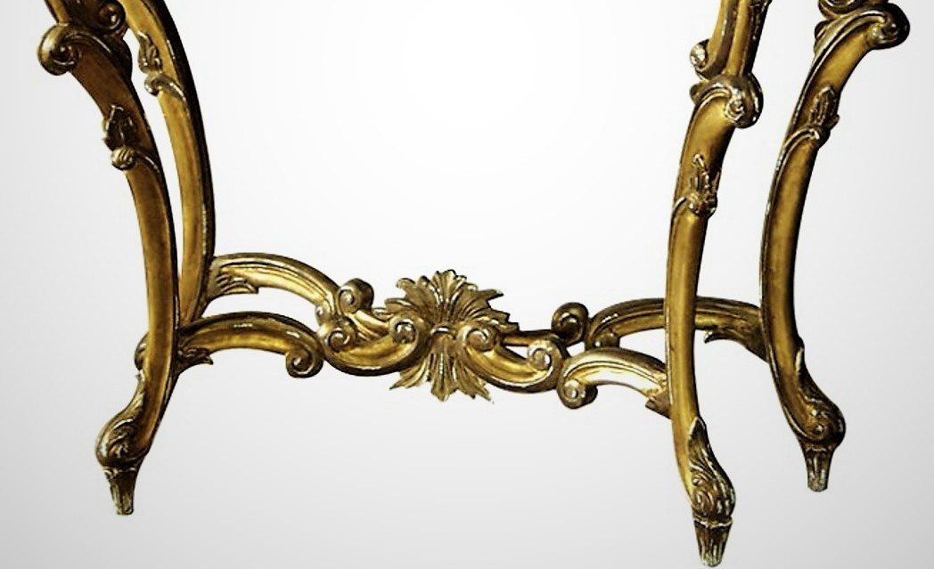 Versailles Small Console Table with Marble Top