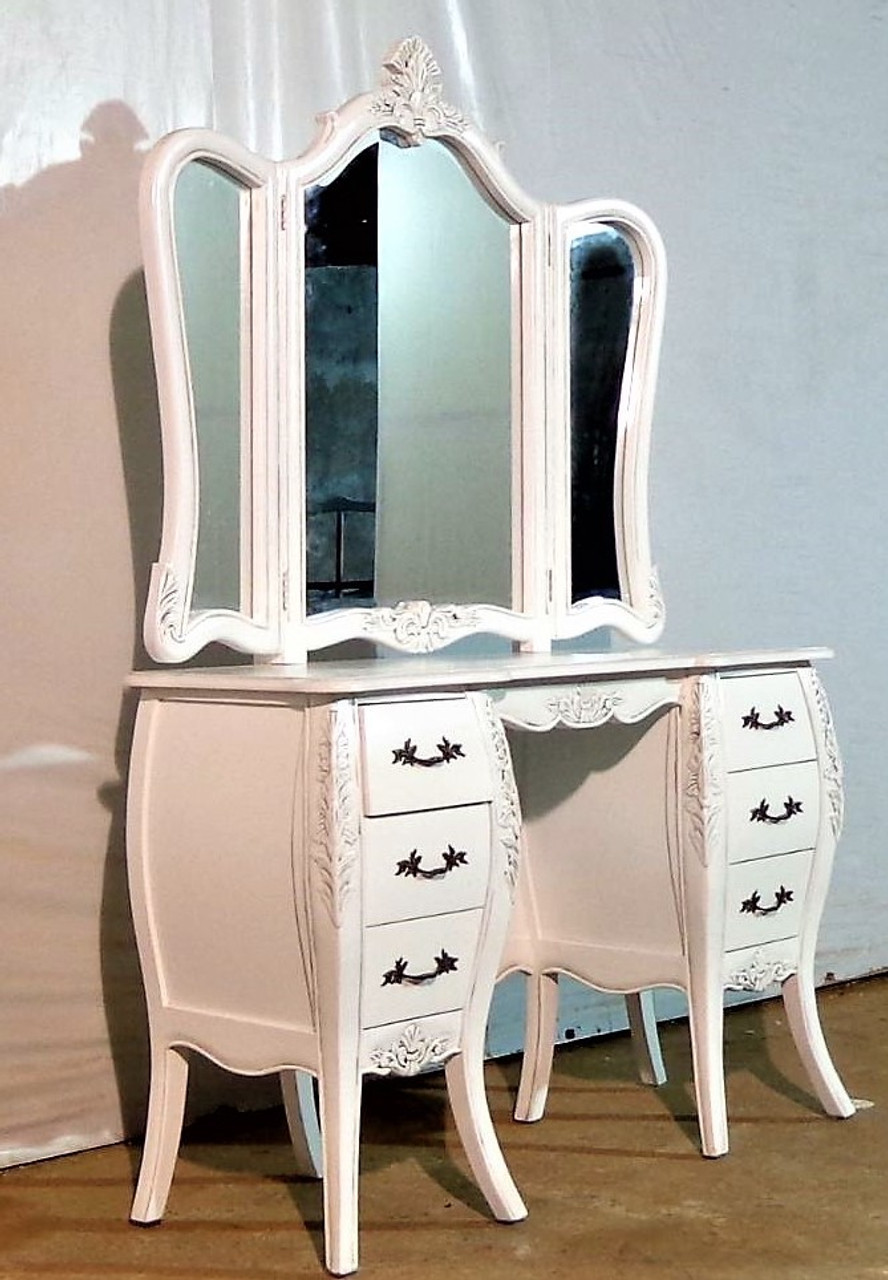 French Vanity Table, Moulin Noir dressing table