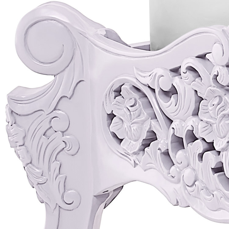 Rococo Carved Bed, Pink - French Country Furniture USA