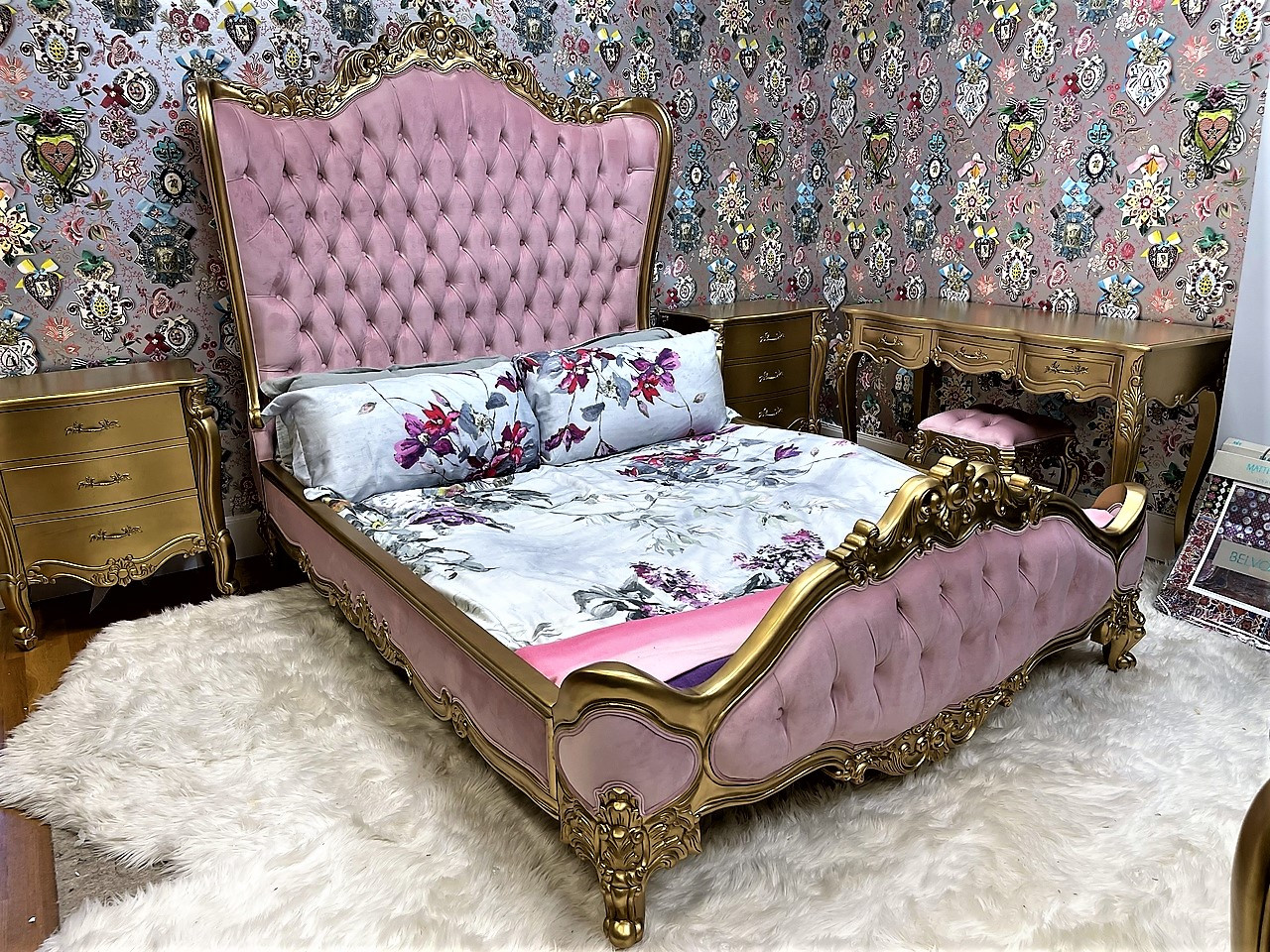 GOLD FRENCH BED FRAME