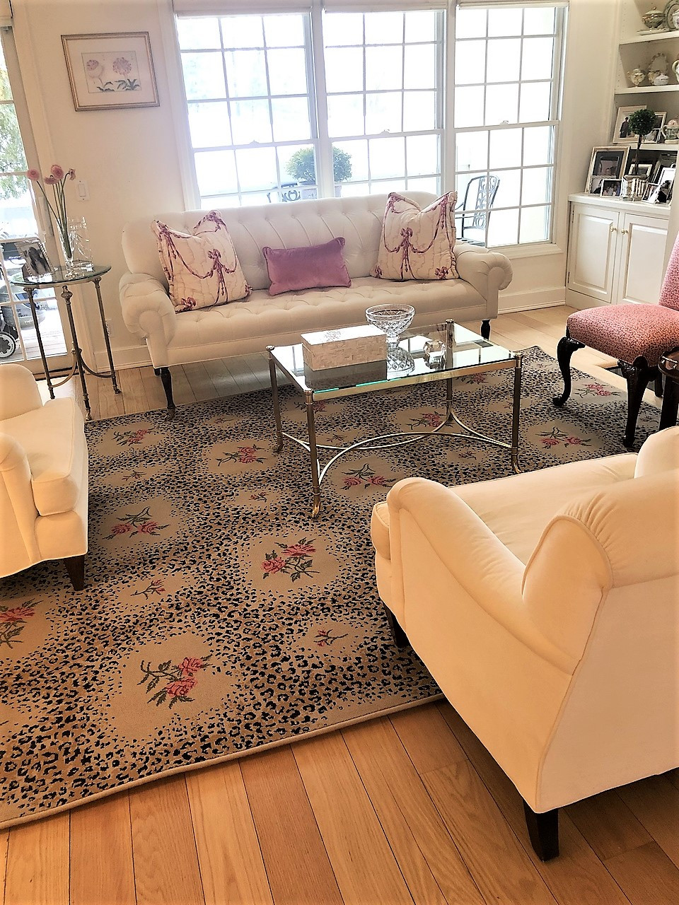 Leopard Rose Rug, wall to wall carpet